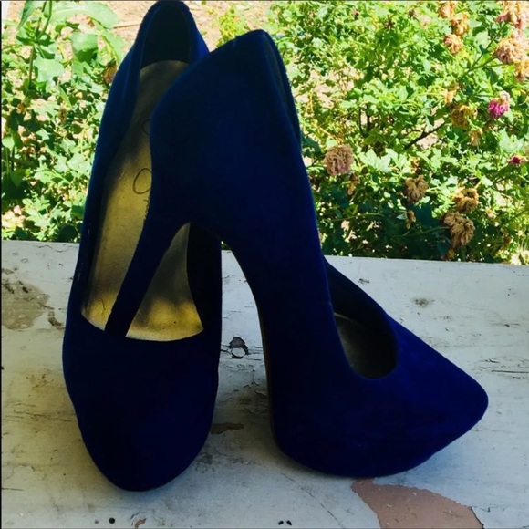 Jessica Simpson | Shoes | Jessica Simpson Royal Blue Heels | Poshmark